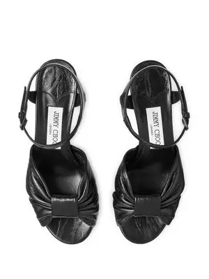 JIMMY CHOO 80mm Heloise Sandals - Black