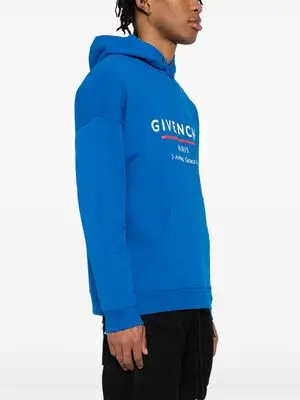 Givenchy Logo-print Hoodie - Blue