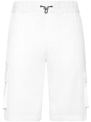 Philipp Plein Cotton Cargo Shorts - White