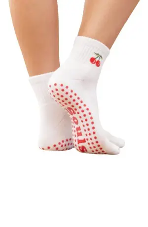 SOULS. Souls Very Cherry Ankle Grip Socks