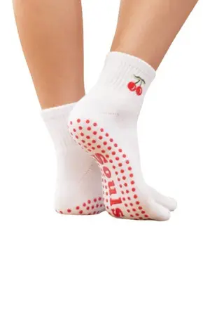 SOULS. Souls Very Cherry Ankle Grip Socks