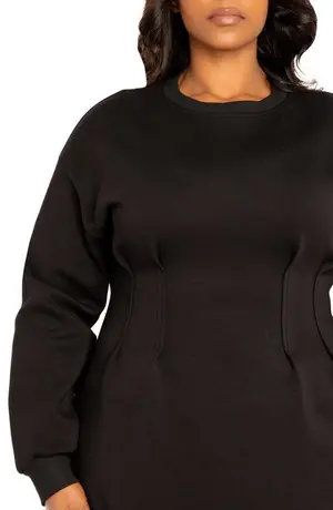 BUXOM COUTURE Long Sleeve Jersey Sweater Dress