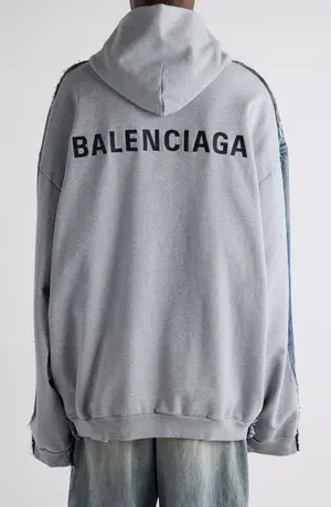 Balenciaga Hybrid Logo Jacket - 4245 Sun Bleached Blue