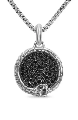 David Yurman Ouroboros Amulet With Black Diamonds
