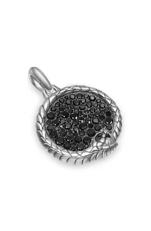 David Yurman Ouroboros Amulet With Black Diamonds