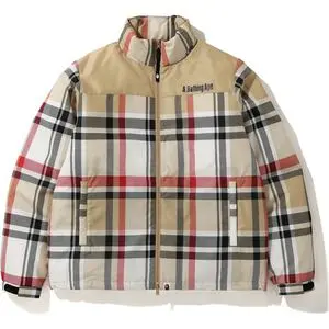 A BATHING APE Check Down Jacket