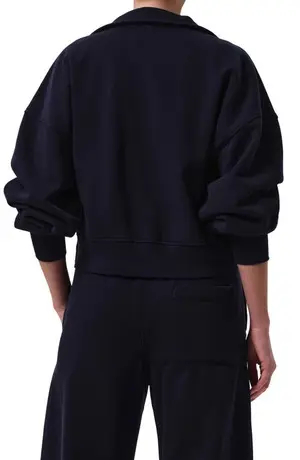 Citizens Of Humanity Mirelle Oversize Henley Sweatshirt - Navy