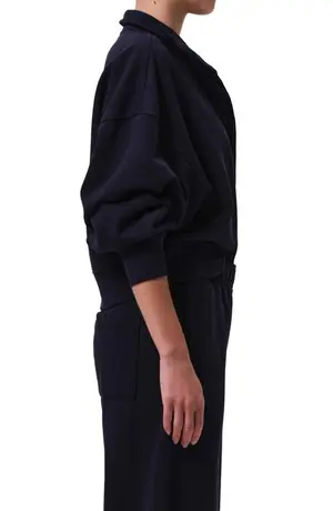 Citizens Of Humanity Mirelle Oversize Henley Sweatshirt - Navy