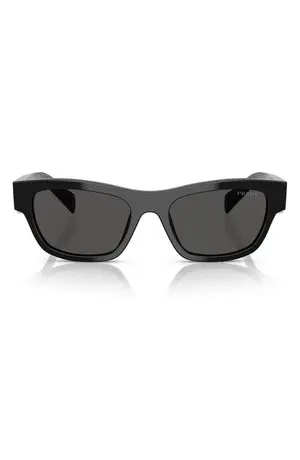 Prada 52mm Butterfly Polarized Sunglasses - Black