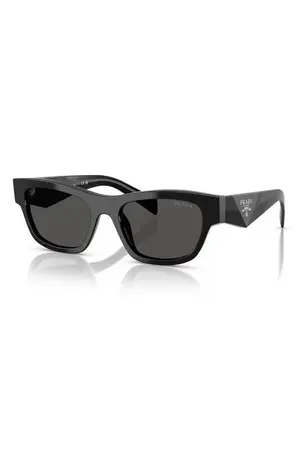 Prada 52mm Butterfly Polarized Sunglasses - Black