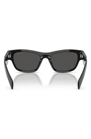 Prada 52mm Butterfly Polarized Sunglasses - Black