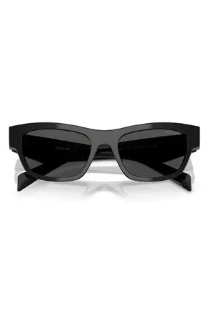 Prada 52mm Butterfly Polarized Sunglasses - Black