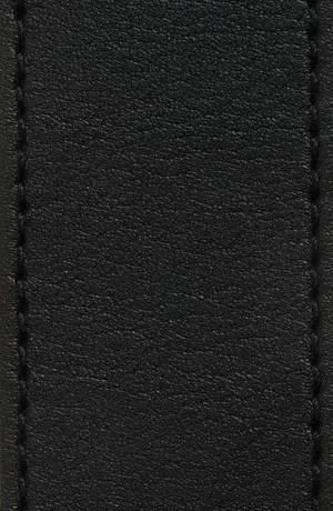 Valentino Garavani Vlogo Buckle Leather Belt - Black