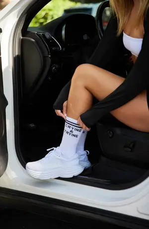 SOULS. Crying And Trying Crew Grip Socks