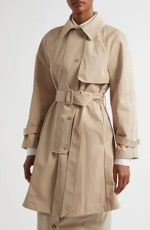 Emporio Armani Cotton-enriched Trench Coat
