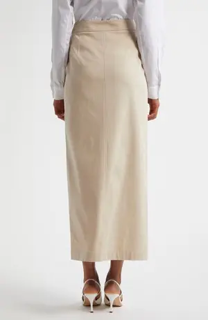 Emporio Armani Stretch Cotton Maxi Skirt