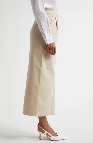 Emporio Armani Stretch Cotton Maxi Skirt