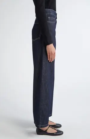 Max Mara Zucchero High-waist Wide-leg Jeans - Midnight Blue