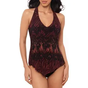 MAGICSUIT® Zabra Taylor Skirted One-piece Swimsuit - Brown Multi