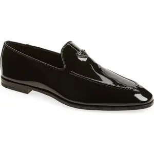 Prada Vernice Triangle Logo Loafer