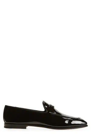 Prada Vernice Triangle Logo Loafer