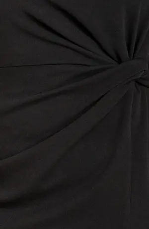 BUXOM COUTURE Gathered Waist Midi Dress - Black