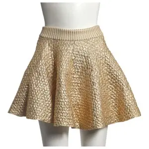 Valentino Garavani Valentino Garavani Knitted Mini Skirt - Gold