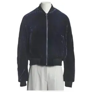 DION LEE Dion Lee Velvet Bomber Jacket - Navy