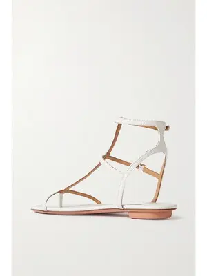 AQUAZZURA Ponza Croc-effect Leather Sandals