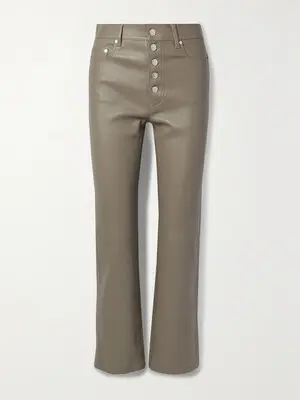 JOSEPH Den Cropped Leather Pants