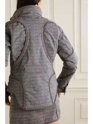 Alexander McQueen Long Now Padded Matelassé Checked Shell Jacket