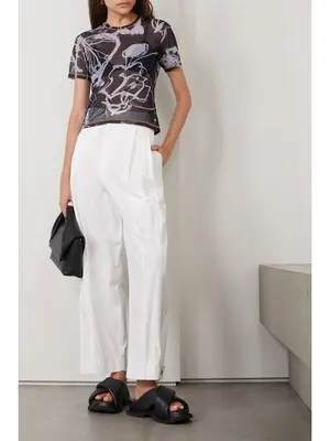 Alexander McQueen Printed Stretch-mesh T-shirt