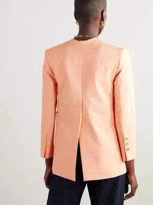 PATOU Double-breasted Wool-blend Twill Blazer