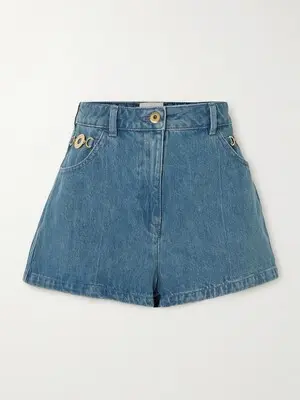 PATOU Embellished Denim Shorts