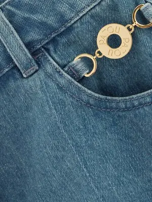 PATOU Embellished Denim Shorts