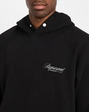 REPRESENT Owners' Club Script Hoodie - Black