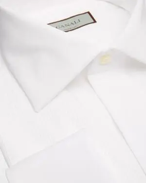 Canali Apos;s French-cuff Textured Bib Shirt