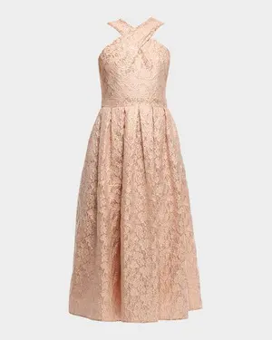 slim fit dress slacks Jasmine Halter Midi Dress, in Rose Gold Luxe Satin | Show Me Your Mumu main image 1