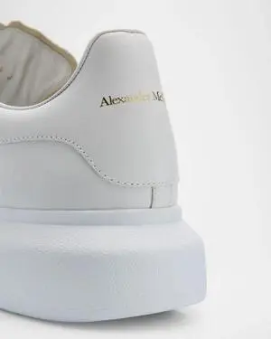 Alexander McQueen Leather Oversized Sneakers - White