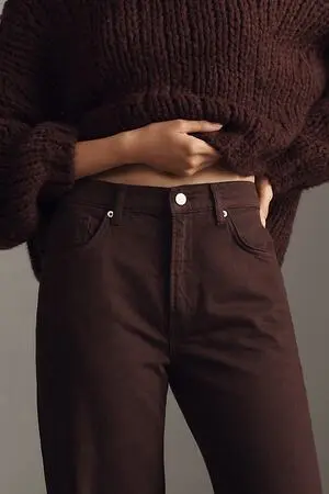 REFORMATION Val 90s Mid-rise Straight-leg Jeans - Brown