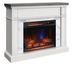 DURAFLAME Faux Marble Wall Mantel Fireplace Inf Ared Heater - One-color