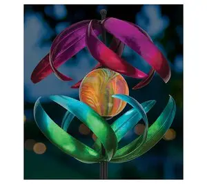REGAL ART & GIFT Solar Vertical Wind Spinner Swirl