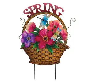 REGAL ART & GIFT Basket Flower Stake Spring