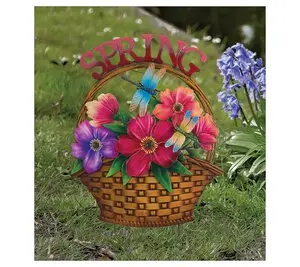 REGAL ART & GIFT Basket Flower Stake Spring