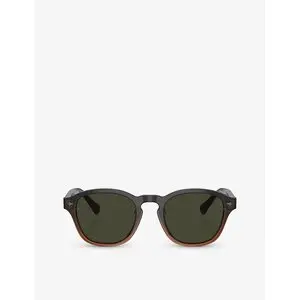 Brunello Cucinelli Round-frame Acetate Sunglasses - Brown