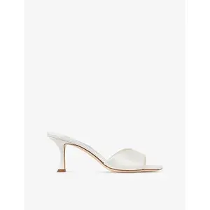 JIMMY CHOO Skye 70 Single-strap Leather Heeled Mules - Ivory