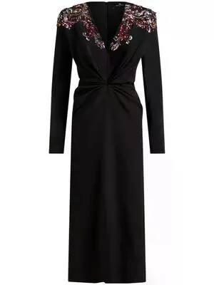 Etro Embroidered Silk Dress