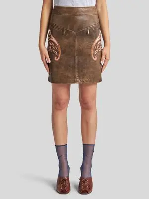 Etro Leather Skirt