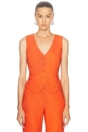 Gabriela Hearst Coleridge Vest - Spice