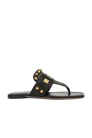 Valentino Garavani Studded Thong Sandals - Nero
